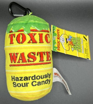 Toxic Waste Hazardously Sour Candy 4” Plush Keychain Clip NEW Slime ...