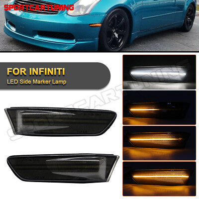 Sequentianl LED Side Marker Signal Parking Lights For 2003-07 Infiniti ...