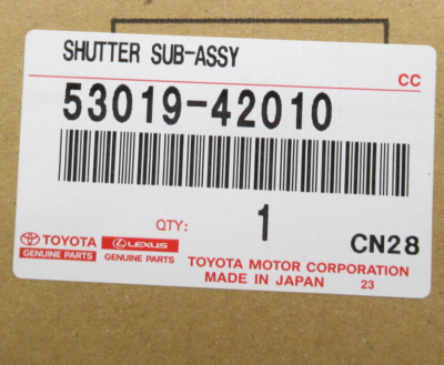 Genuine OEM Toyota 53019-0R010 Radiator Shutter Assembly 2019-2021 RAV4 ...