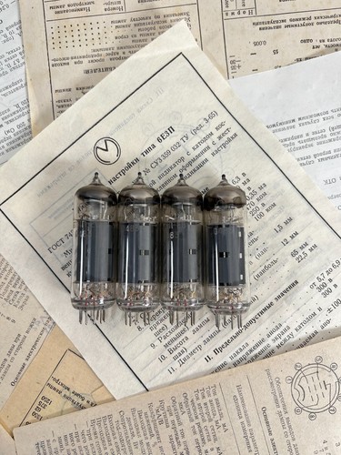 Matched quad 6P14P-EV NOS PENTODE TUBES / 7189 / 6BQ5 / EL84 Lot of 4 ...