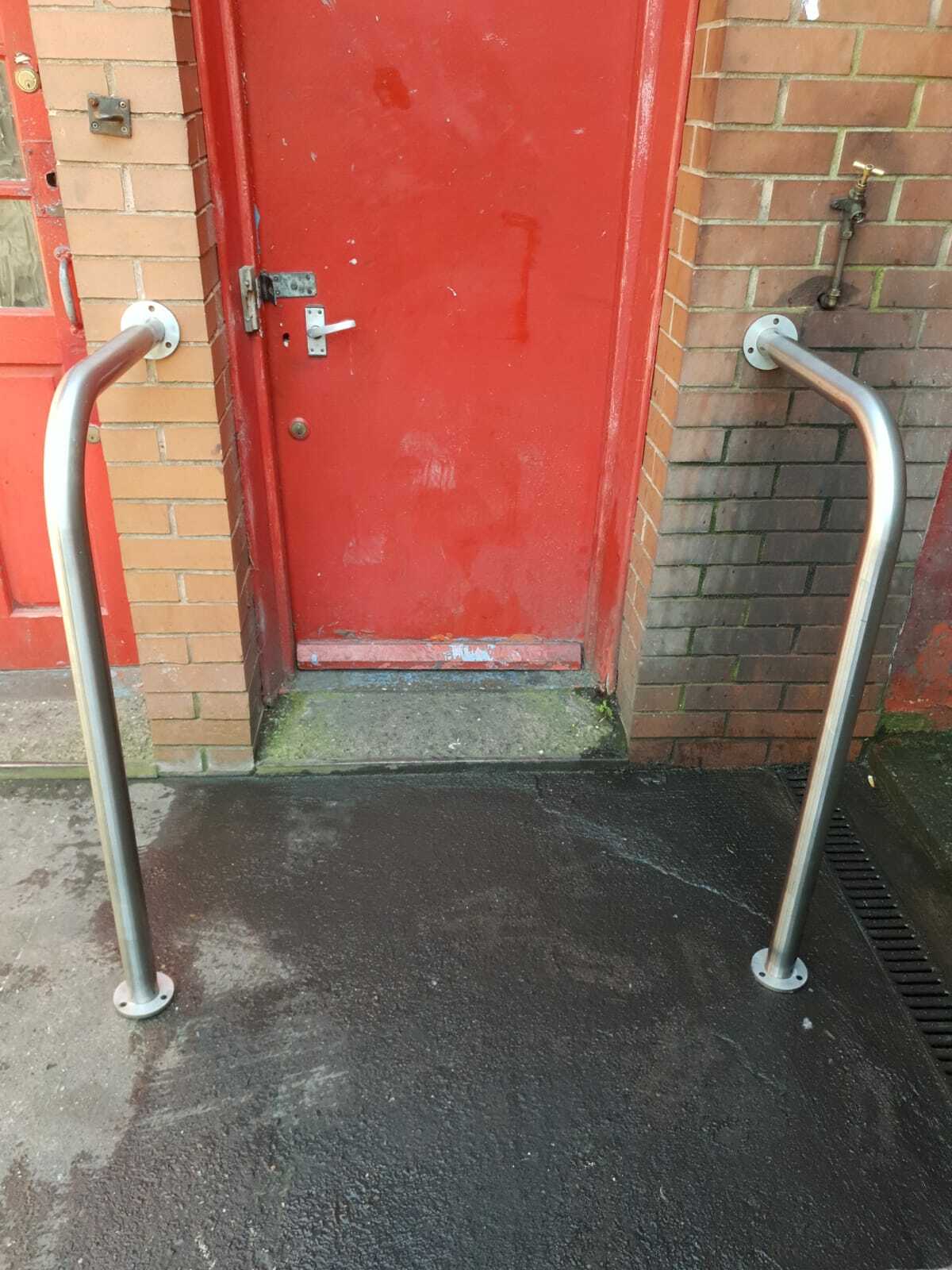 2 x Disability Bar Support Mobility Entry Hand Grab Rail STAINLESS ...