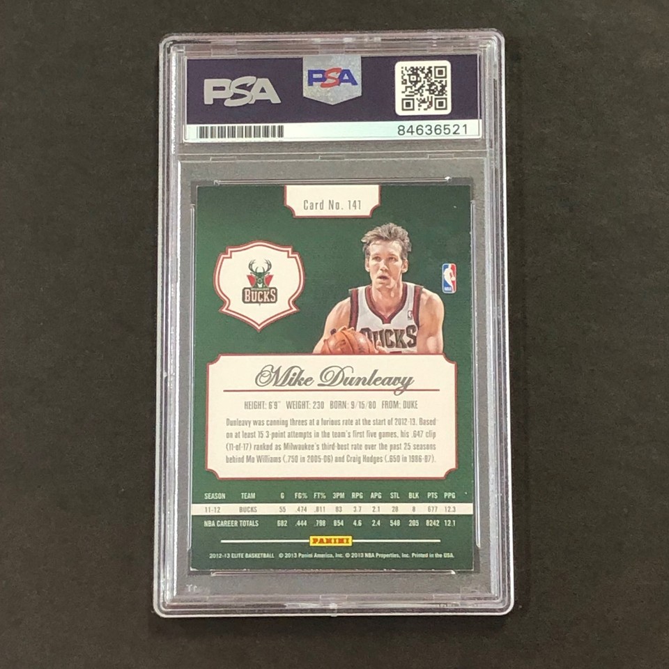 2012-13 Panini Elite #141 Mike Dunleavy Signed Card PSA/DNA Slabbed ...