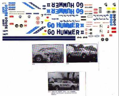 Fred Cady Decal #473 To Do The 1968/1969 Go Hummer II Dodge Dart | eBay