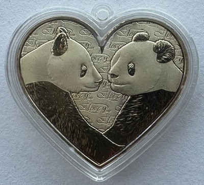 China 2019 Happy Chinese Valentine's Day Gilt Copper Panda Medal | eBay