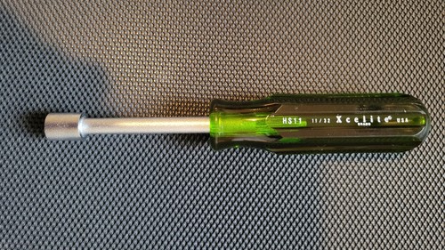 Xcelite HS11 Full Hollow Shaft Nutdriver, 11/32" Hex Green Handle NEW ...