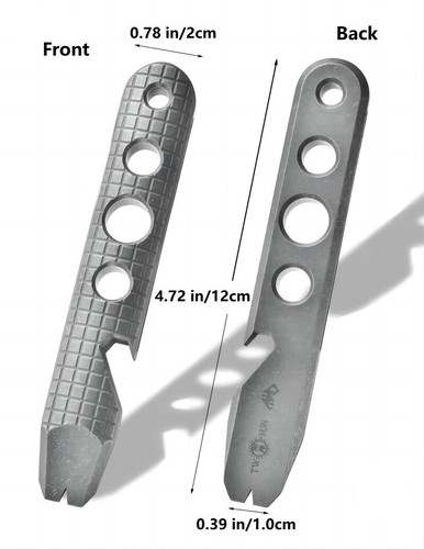 Titanium Pry Bar Crowbar Pocket Tool Bottle Opener Keychain EDC Outdoor ...