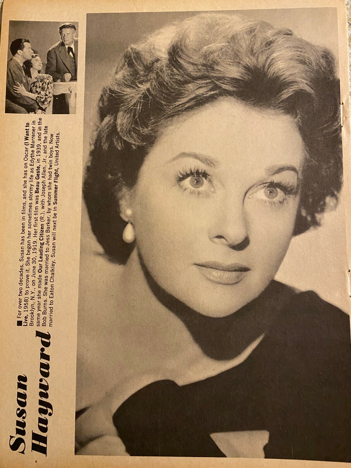 Susan Hayward, Kirk Douglas, Double Full Page Vintage Pinup | eBay