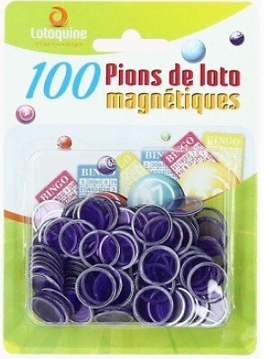 Loto - sachet de 100 pions magnétiques violet - accessoire - jeton | eBay