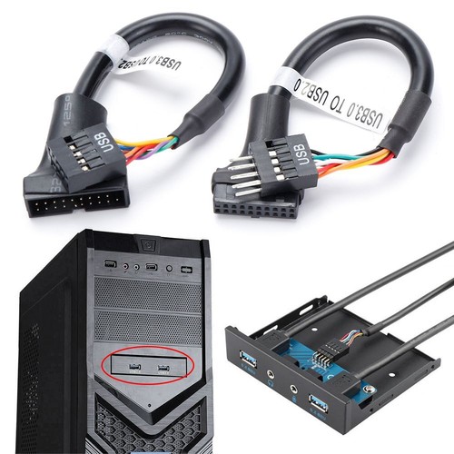 9 pin Female USB 3.0 to USB 2.0 Adapter Cable For Computer Motherboard ...