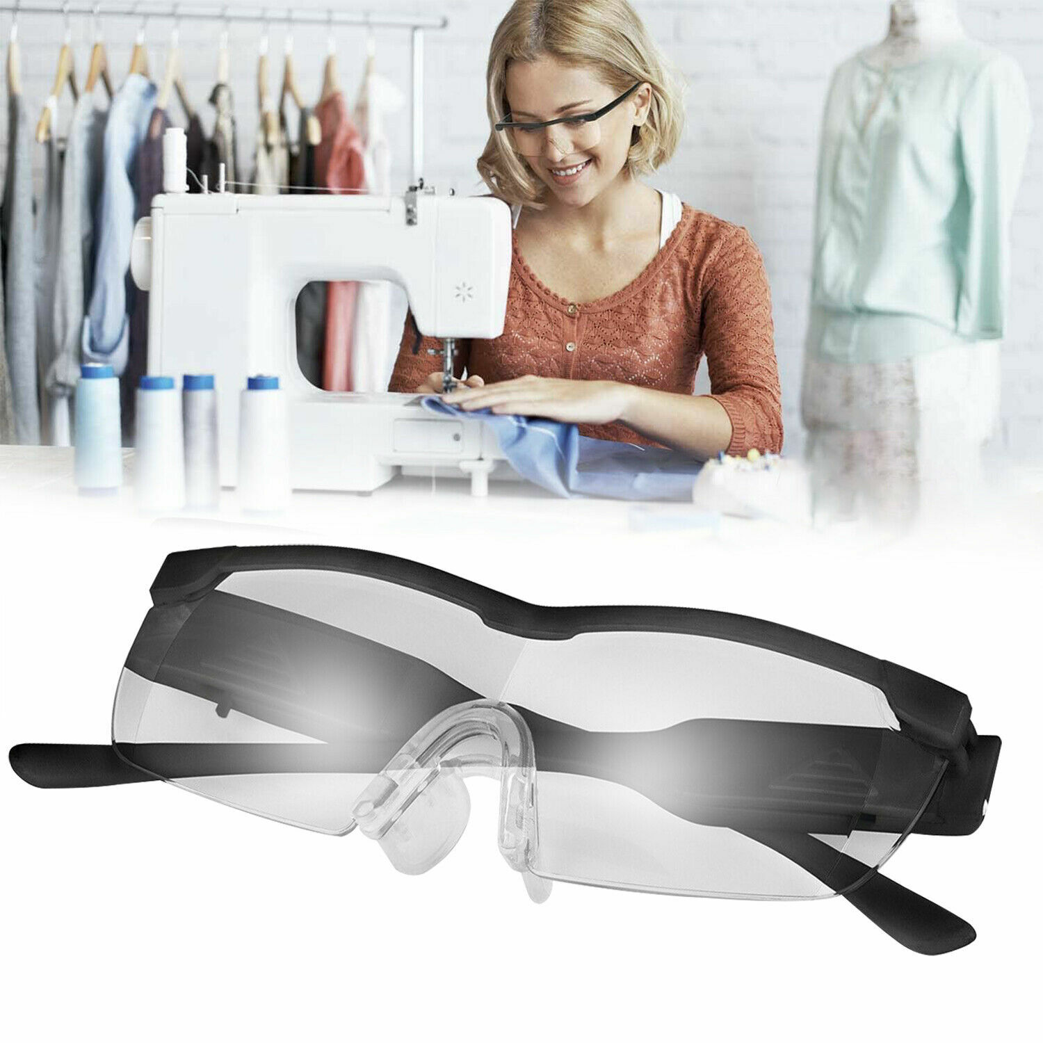 Pair 180% Magnifying Reading Glasses Magic LED Glasses Spectacle Loupes ...