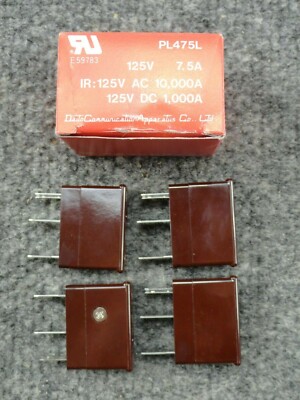 New Box of (4) Daito Communication Apparatus Co. PL475L Fuses 125V 7.5A | eBay