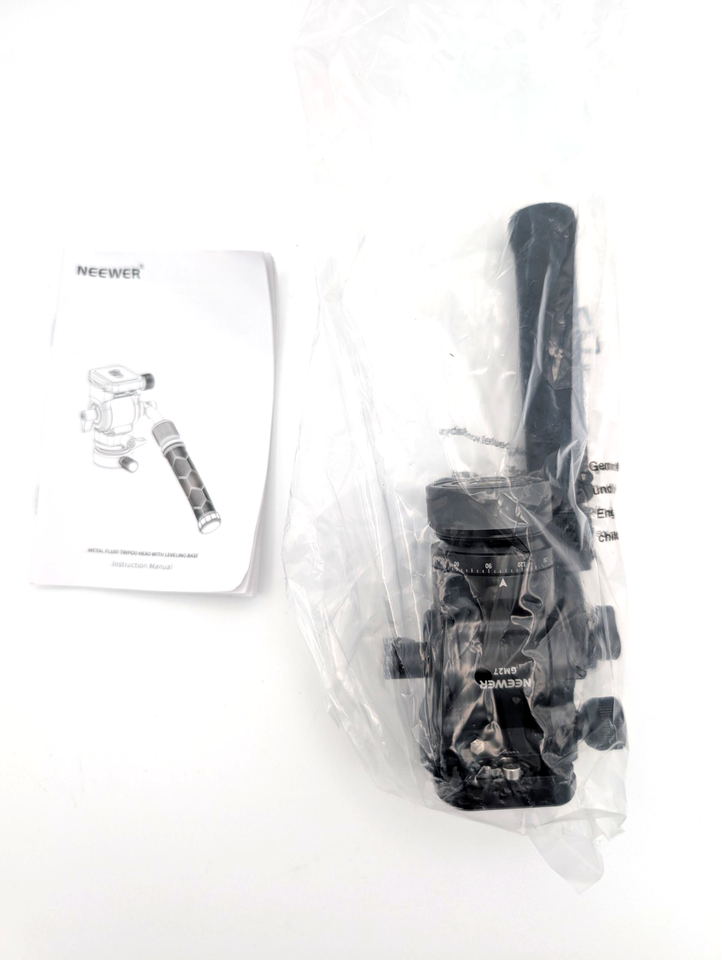 Neewer GM27 Tripod Fluid Head - Leveling Base & Arca QR Plate ...
