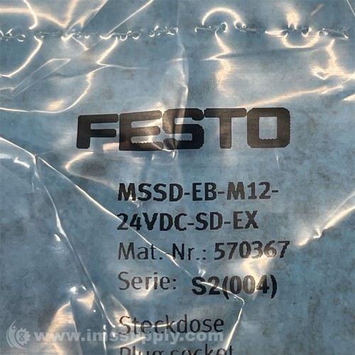 Festo MSSD-EB-M12-24DC-SD-EX Plug Socket FNFP | eBay