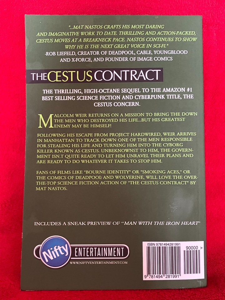THE CESTUS CONTRACT WEIR CODEX Book 2 - SIGNED - MAT NASTOS - COMIC CON ...