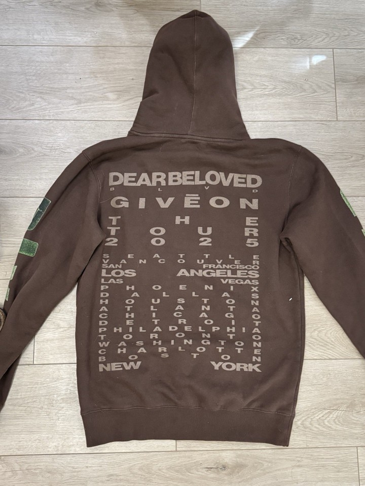 Giveon Beloved Tour Merch Hoodie Brown Size M | eBay