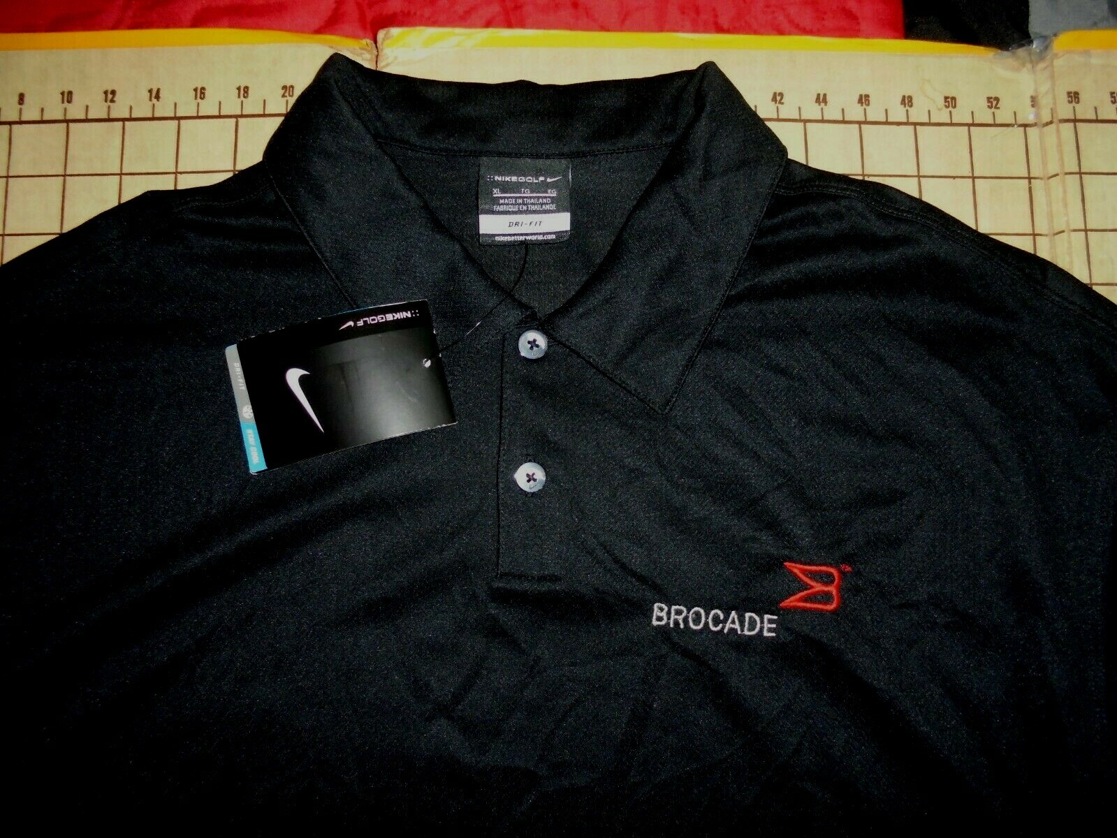 MENS XLARGE BLACK NIKE GOLF BROCADE/AVNET POLO SHIRT - NWT | eBay