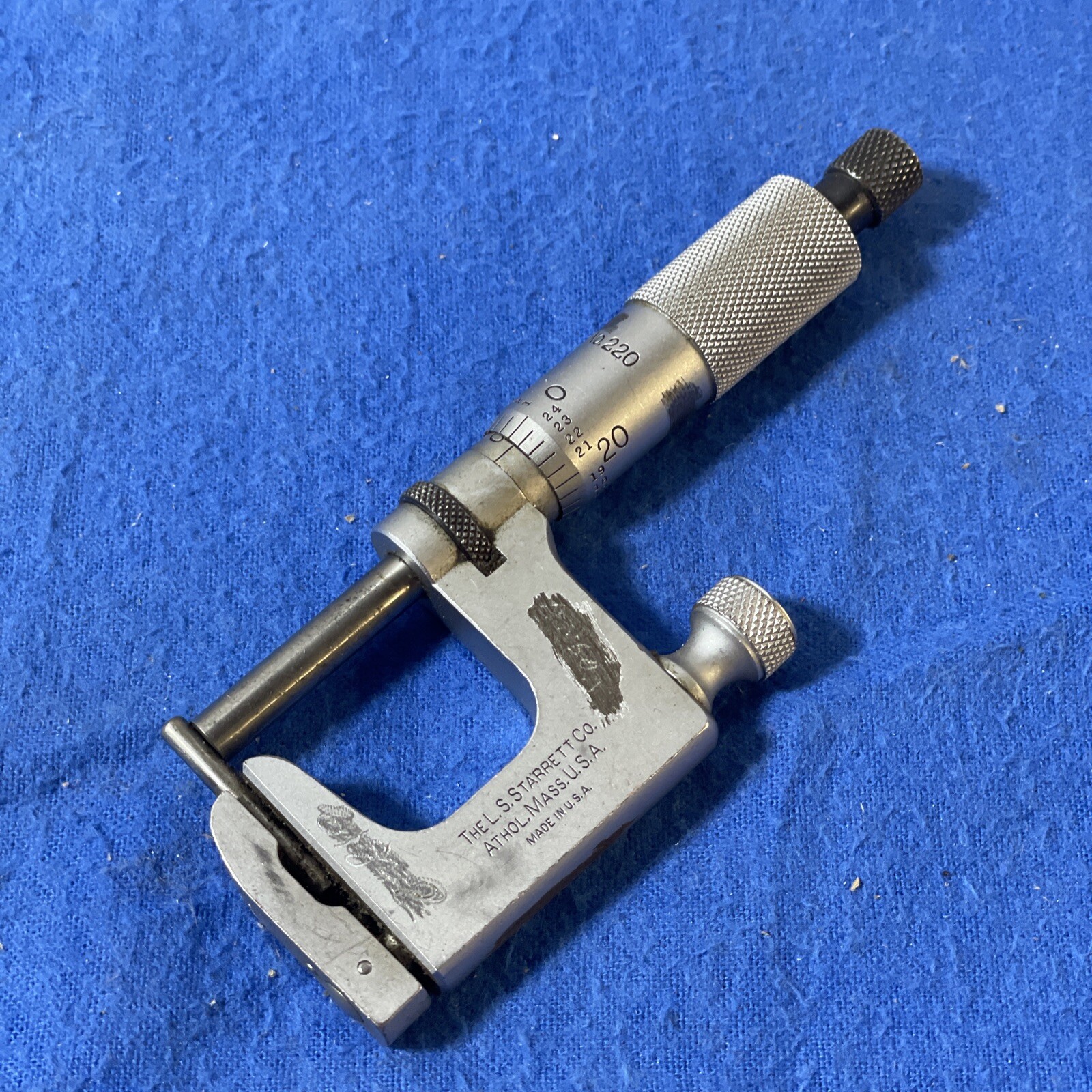 Starrett No. 220 Mul-T-Anvil Micrometer, 0-1" Range, .001" Graduation ...