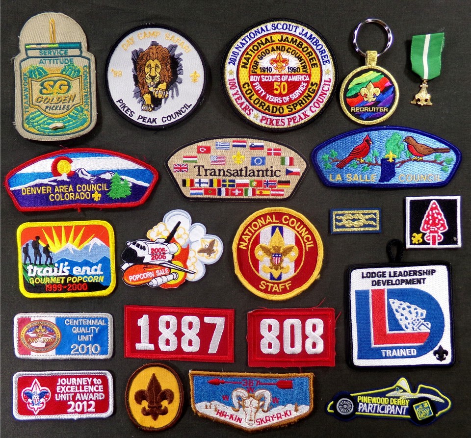 BOY SCOUT PATCHES: Huge Vintage Mixed BSA Scouting Lot Patch Pin Hat ...