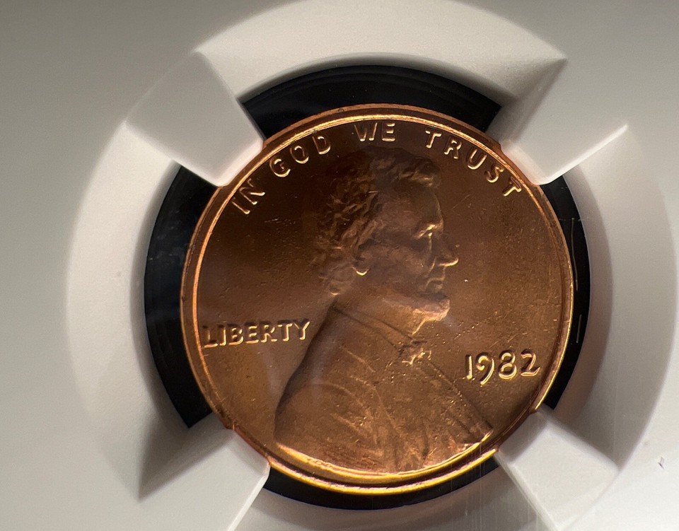 1982 MS67 RD LARGE DATE ZINC CENT NGC PENNY MAC PQ, LG DT 1c SPOTLESS ...