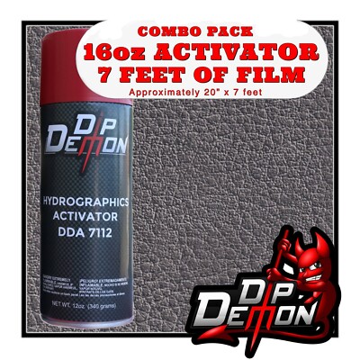 16oz hydrographic film / activator Grey Leather hydro dip dipping ...