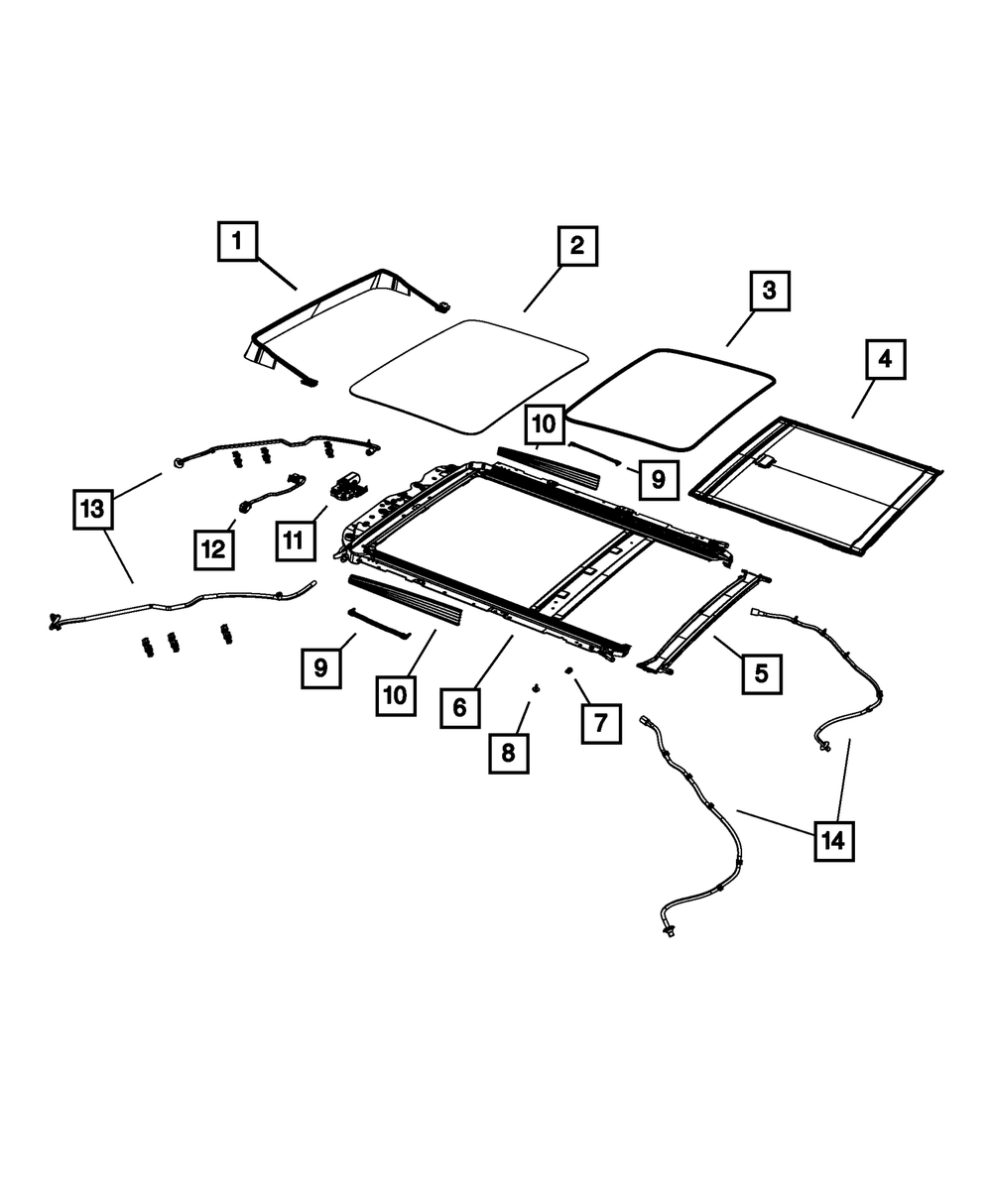Genuine Mopar Sunroof Connecting Arm 68083210AA | eBay