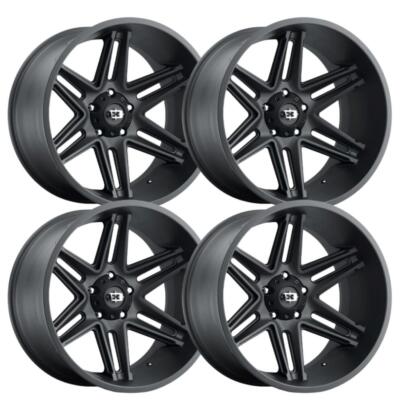 (Set-4) Vision 363 Razor 20x10 8x6.5 -25mm Satin Black Wheels Rims 20 ...