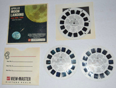 VIEW-MASTER "Apollo 11 Moon Landing - 1969," 21 Stereo Pics, Sleeve ...