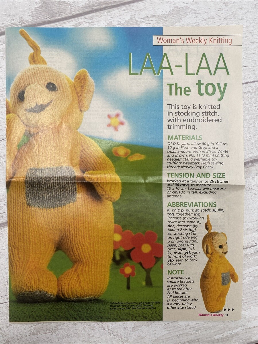 Teletubbies Knitting Pattern