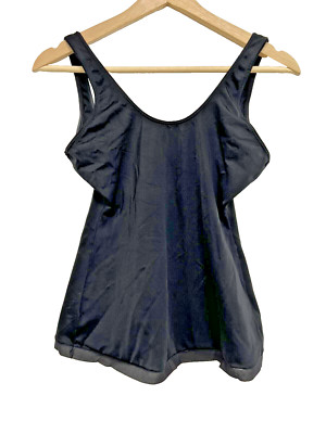 Spanx Suit Your Fancy Open Bust Black Control Cami Tank Top L A001964 ...