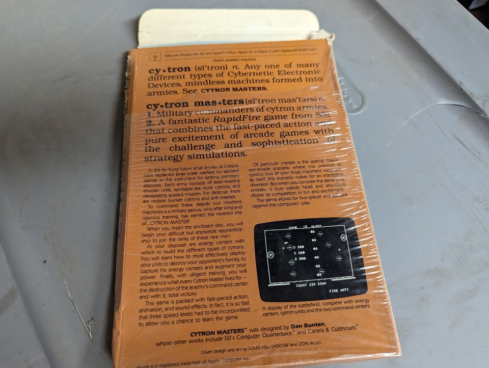 Cytron Masters by SSI/RapidFire Atari 400/800 & Apple II+,IIe,IIc,IIgs ...