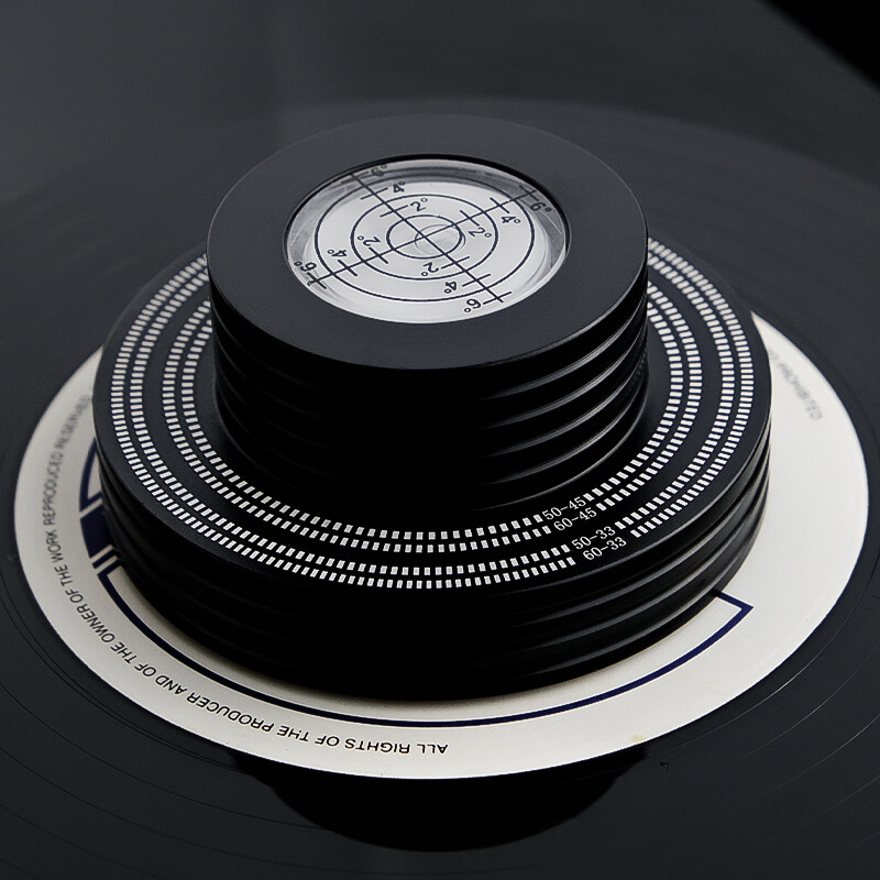 Aluminum Record Weight LP Vinyl Turntable Disc Stabilizer Bubble Level ...