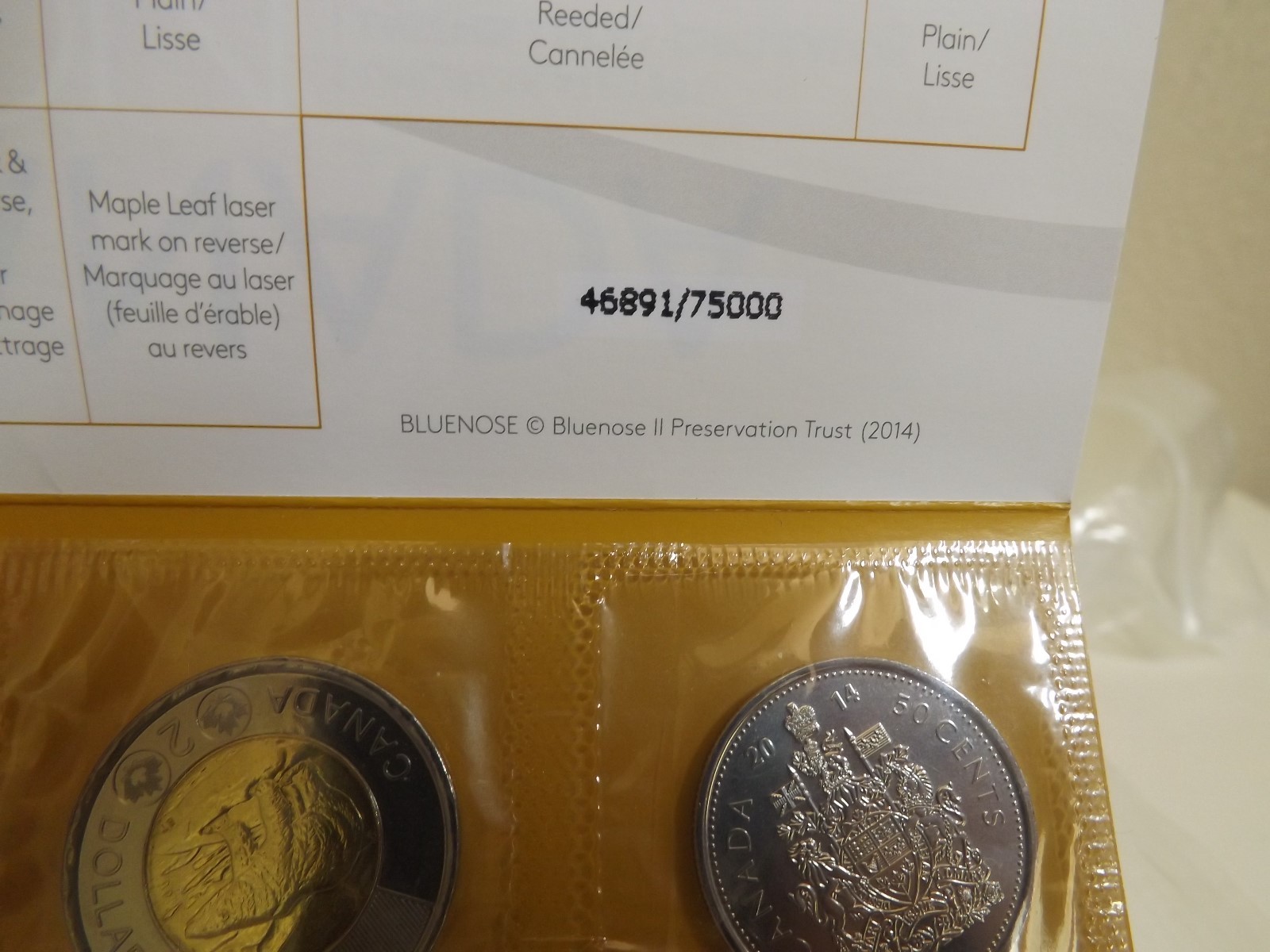 2014 Canada "Limited Edition of 75,000" Uncirculated Set Canadian Coins ...