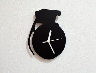 Grenade Silhouette - Wall Clock | eBay UK