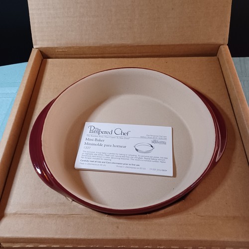 PAMPERED CHEF 8” ROUND MINI BAKER – CRANBERRY #1337 | eBay