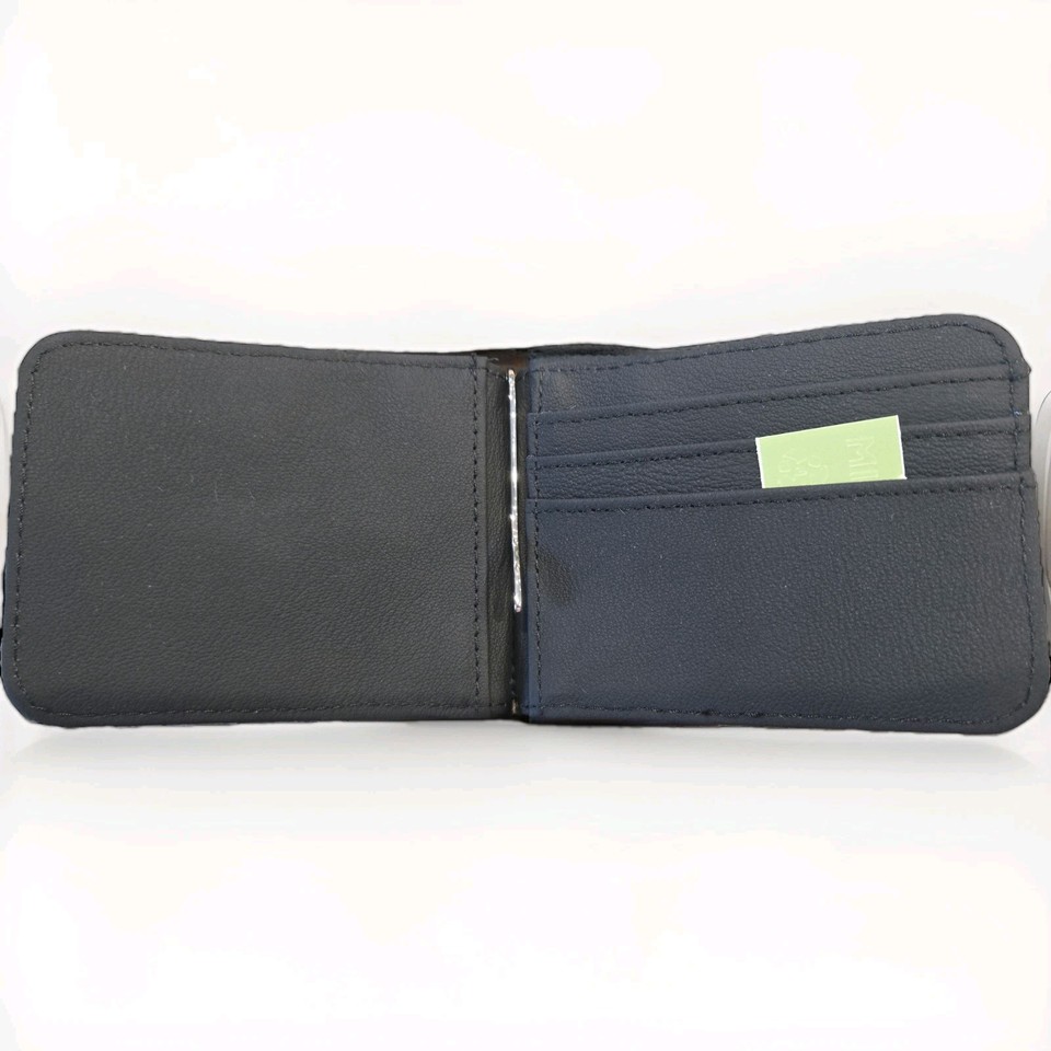 Snap-On Tools Black Leather Money Clip Bi-Fold Wallet with Wrench Logo ...