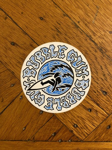 Vintage BUBBLE GUM Surf Wax STICKER Decal Surfing Surfboard 80s 90s ...