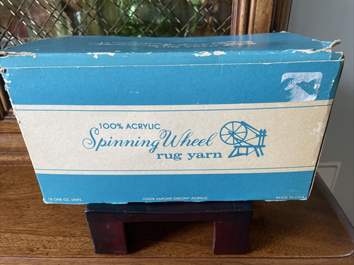 VTG: SPINNING WHEEL 100% ORLON ACRYLIC Pre Cut LATCH HOOK LT. Yellow ...