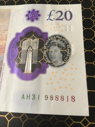 Bank of England £20 polymer note 888 Unique Serial Number | eBay UK