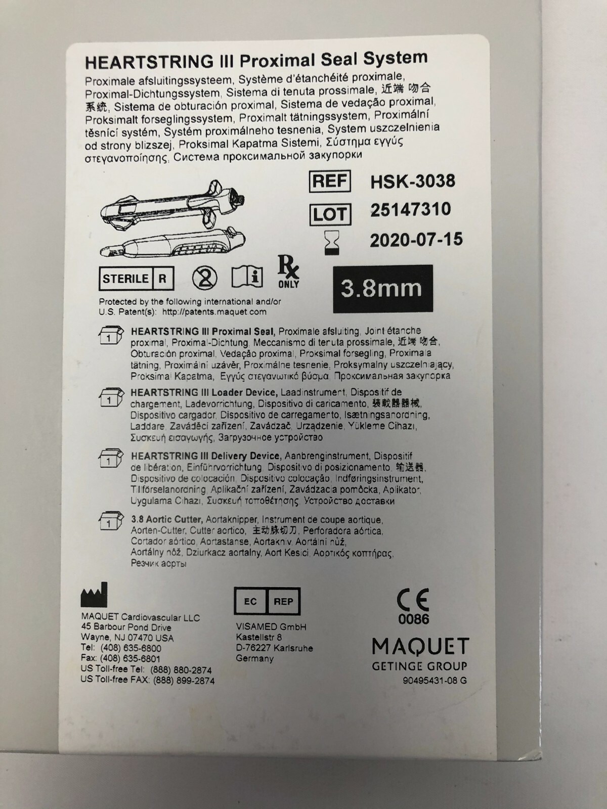 Maquet Heartstring III Proximal Seal System HSK-3038 | eBay