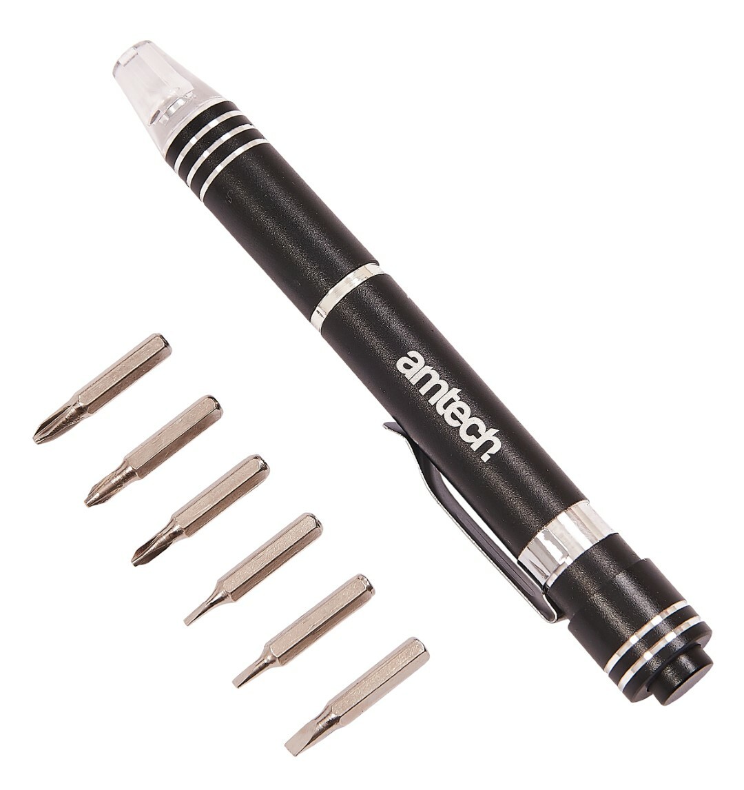6 In 1 Led Precision Screwdriver Set Hand Tool Magnetic Head Slotted ...