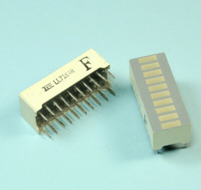 NEW 2pc IEE Red LED Bar Graph - Single-color -10 segment - LL7164R - 20 ...