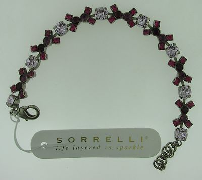 Sorrelli Pink Ruby Bracelet BDB1ASPR Antique silver tone | eBay