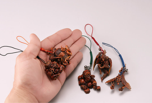 YOKAI Japanese Netsuke charm mascot strap SKULL Eye Demon Spirit Shinto ...