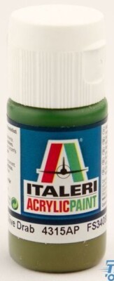 ITALERI ACRYLIC PAINT - colore acrilico FLAT OLIVE DRAB FS 34088 - 4315 ...