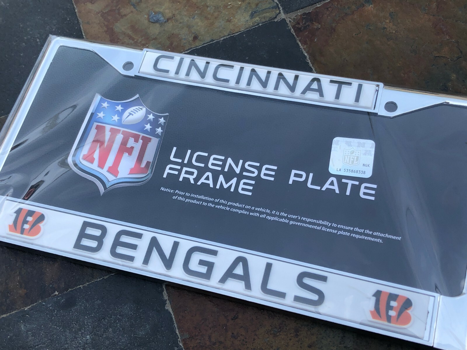 1 Cincinnati Bengals Chrome Auto License Plate Frame | eBay