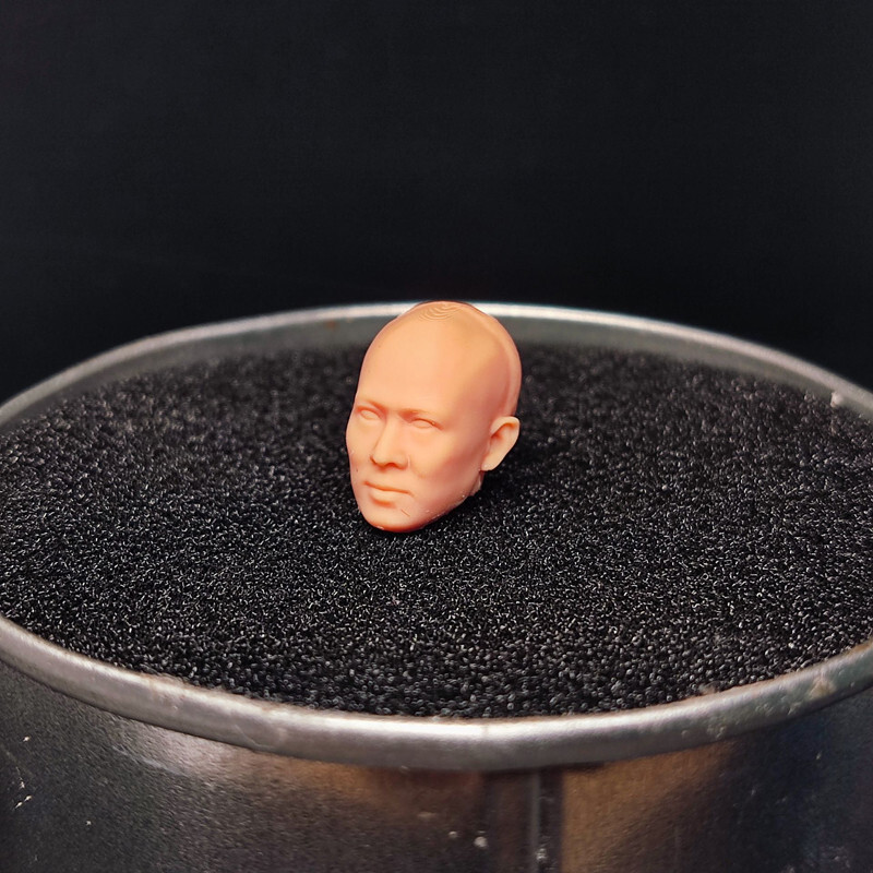 Blank 1/24 Scale The Famous Actor Jet Li Head Sculpt Unpainted Fit 2.5 ...