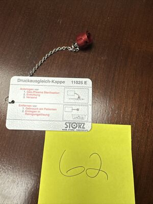 Karl Storz 11025 E Pressure Compensation Cap for Flexible Scopes ...
