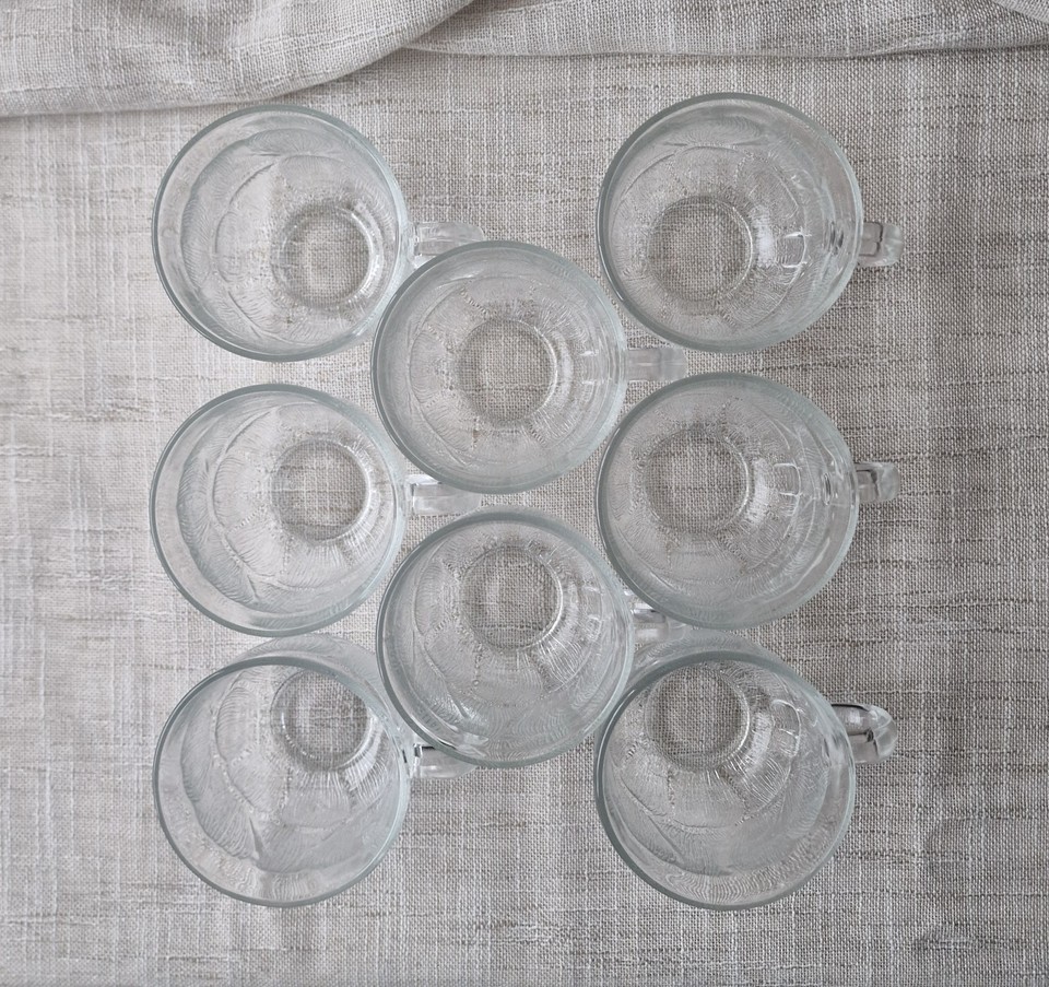 Arcoroc France Eight Glasses Punch Set | eBay UK