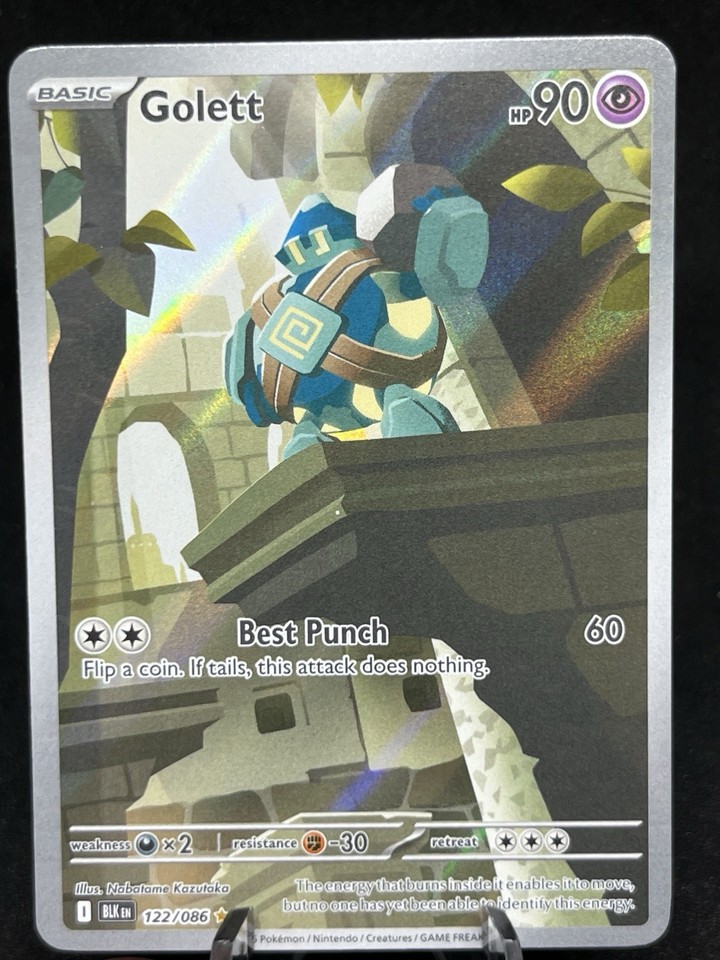 Golett 122/086 English Pokemon TCG Black Bolt Illustration Rare NM | eBay