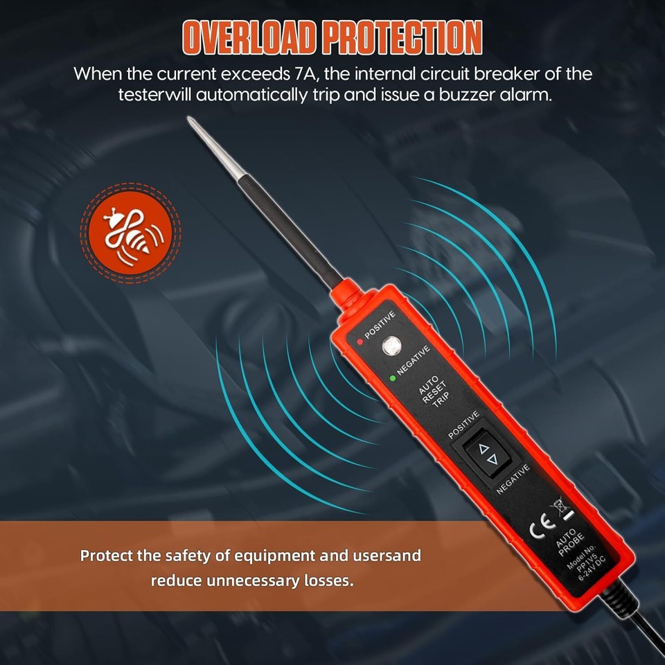 Test Light Car Electrical Circuit Test Pen Fuse Continuity Tester 6V ...